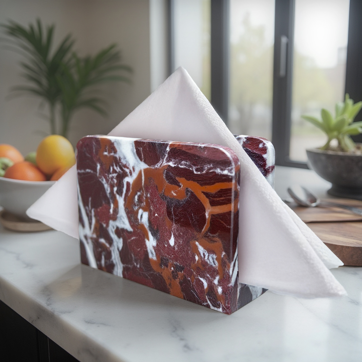 Handmade Napkin Holder Marble Dining Table Simple Modern Office Décor ...